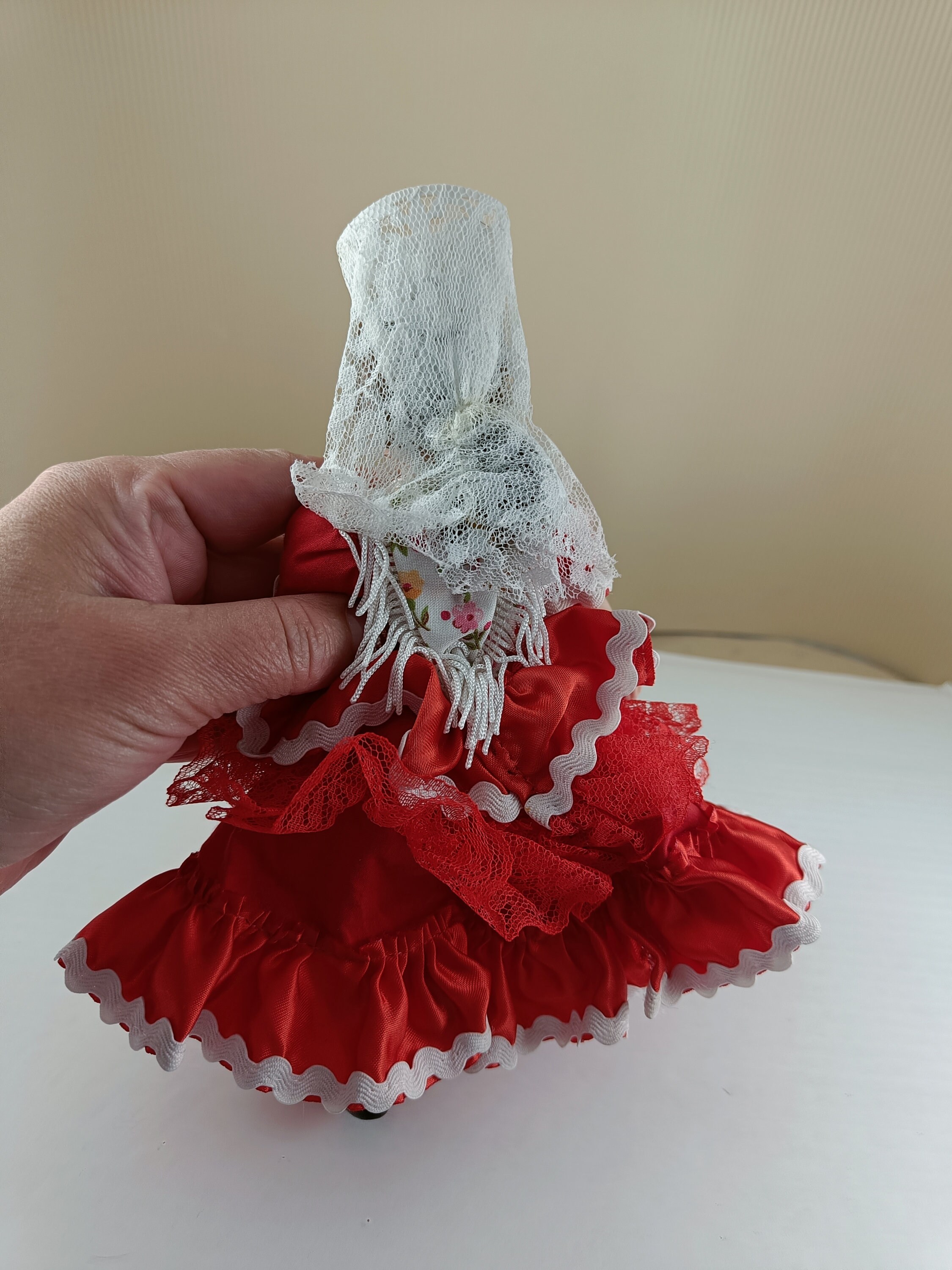 Vintage Doll Collectible Folklore Doll From Spain Red Dress - Etsy