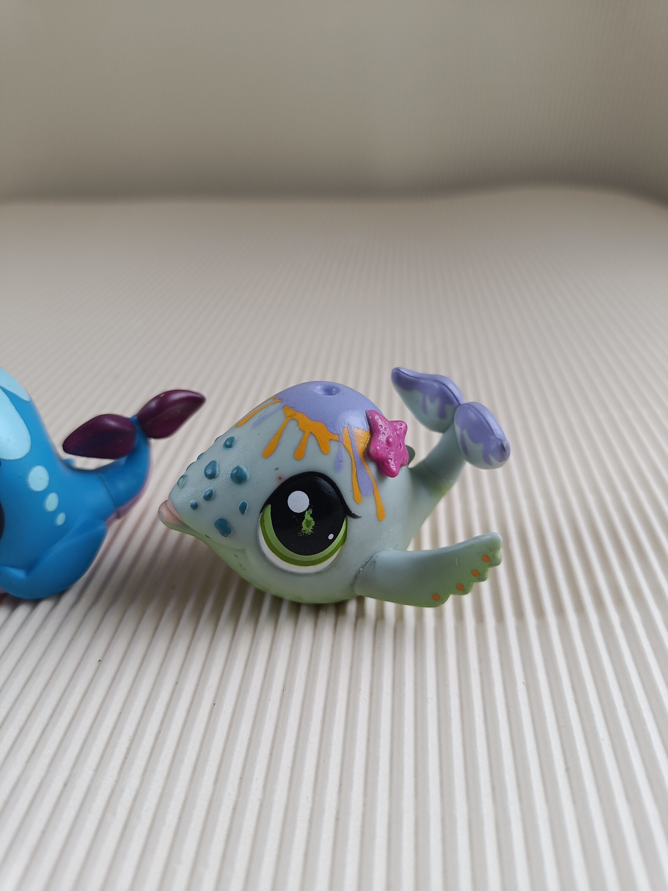 Littlest Pet Shop, Big Blue Whale With Yellow Starfish, LPS Pet 895 ...