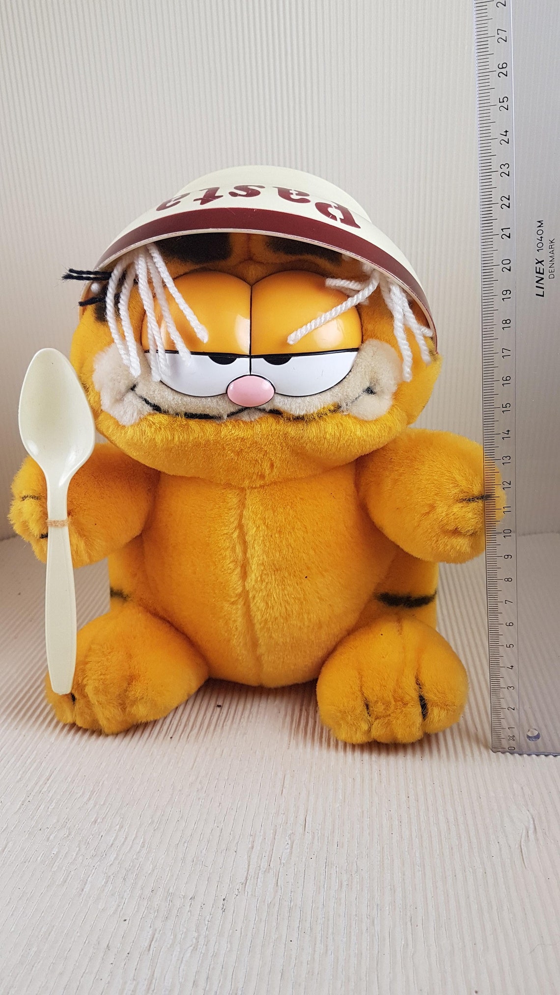 Vintage Garfield With Pasta Bowl Vintage 80's Toy by - Etsy