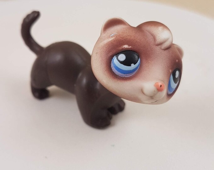 LPS Littlest Pet Shop FERRET Figure Toy 33 Dark Brown With Blue Eyes - Etsy
