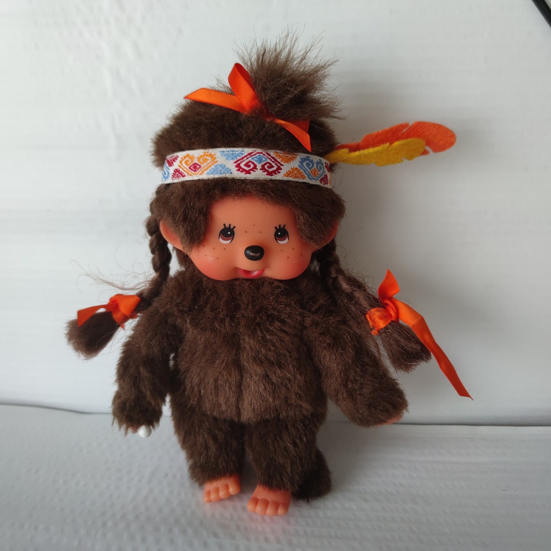 Vintage Monchhichi, Monchichi Doll, Little Monkey Girl Indian, Gift ...
