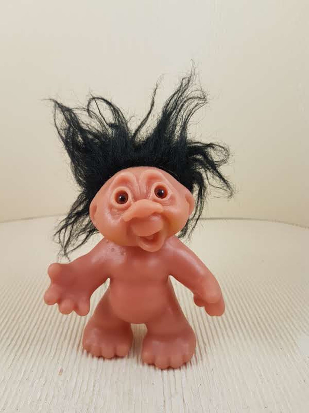 Vintage Thomas Dam Troll Doll,black Hair,original Dressed,made in ...