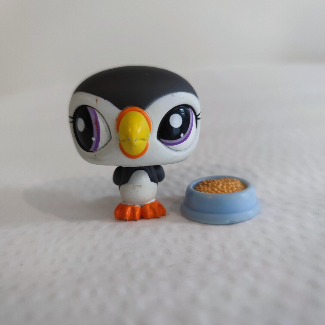 Black White Orange Puffin Shiny LPS | #1748 Puffin | Authentic Littlest ...