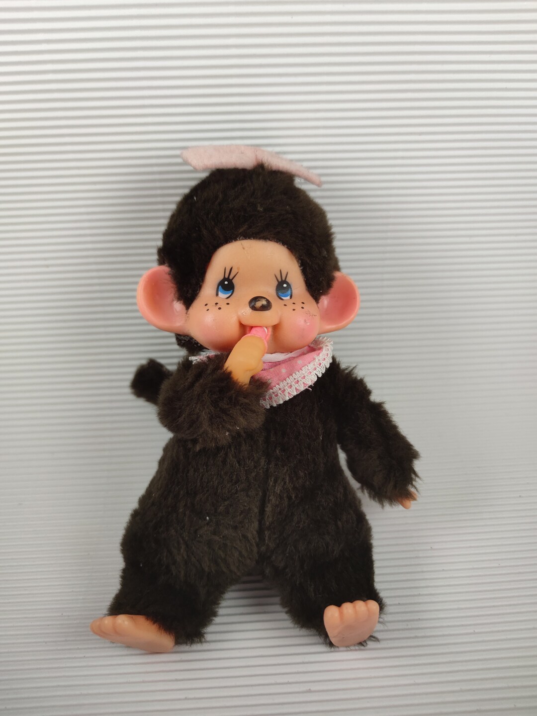 Vintage Monchhichi Doll: Little Brown Monkey With Pacifier - Etsy
