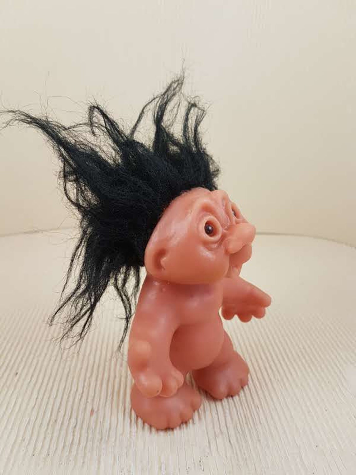 Vintage Thomas Dam Troll Doll,black Hair,original Dressed,made in ...