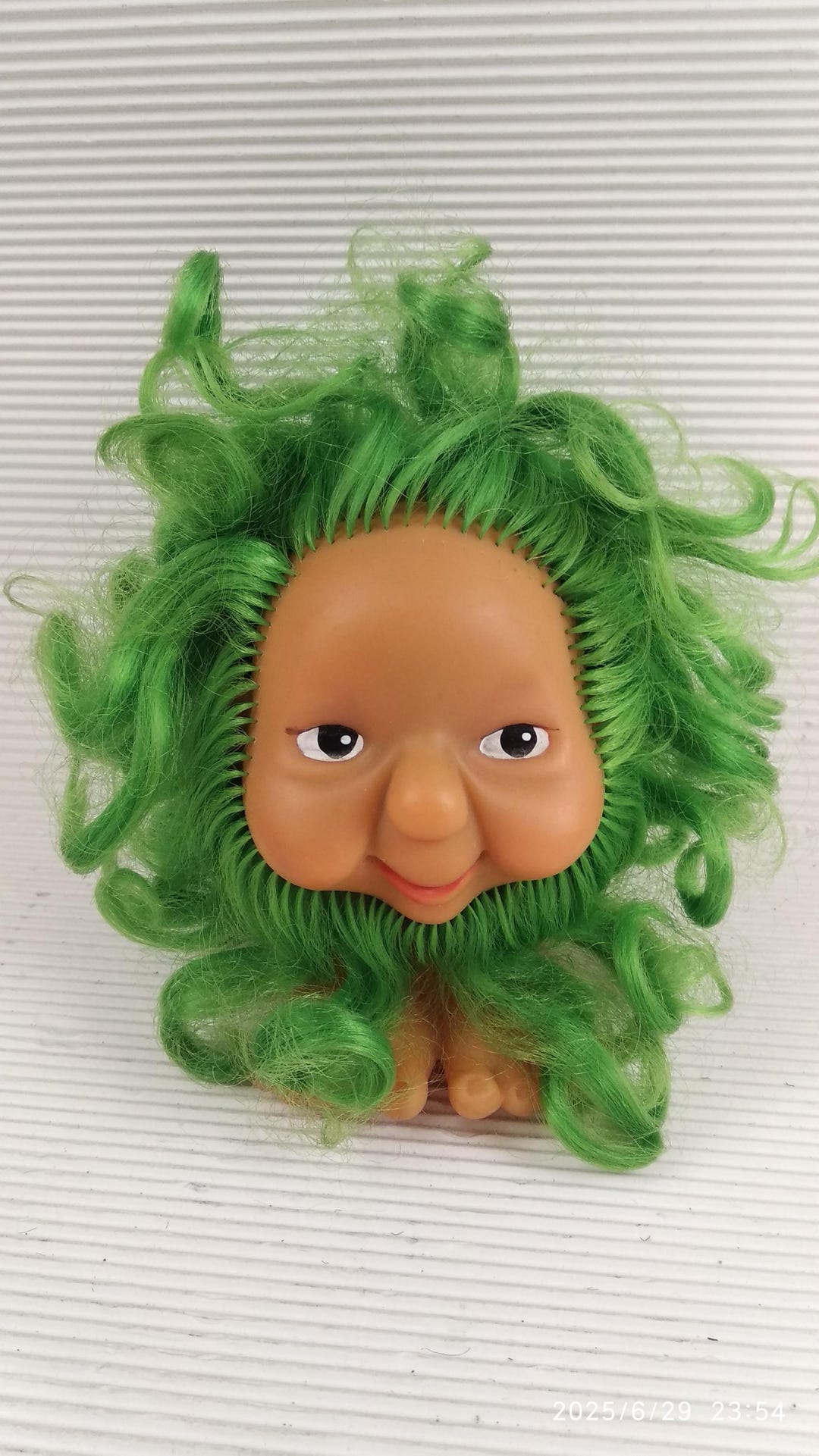 Vintage GDR Rubber Toy With Green Hair, Troll Toy, USSR, Collectible ...