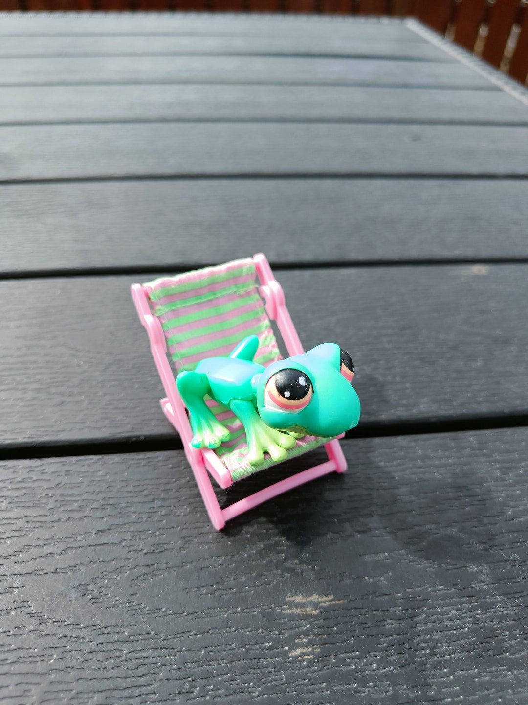 Littlest Pet Shop 236 Magic Motion Frog Orange Eyes Leapin Lagoon LPS ...