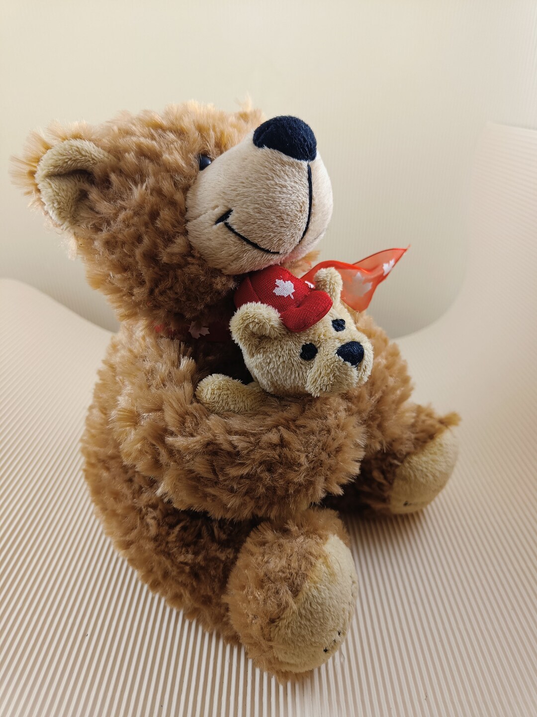 Vintage Teddy Bear Beige Plush Toy Bear Hugs From Monreal - Etsy