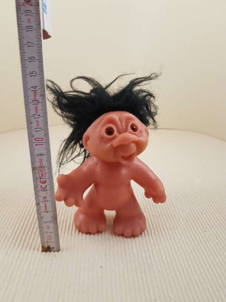 Vintage Thomas Dam Troll Doll,black Hair,original Dressed,made in ...