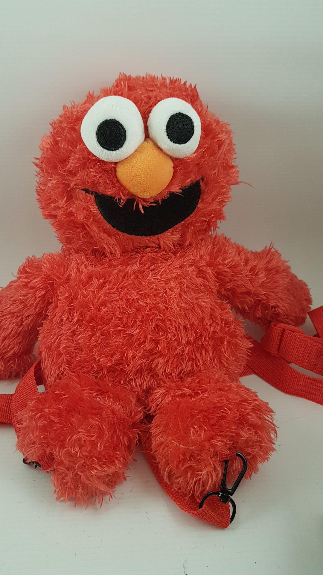 Elmo 15" Backpack With Adjustable Straps Stuffed Animal Plush Sesame ...