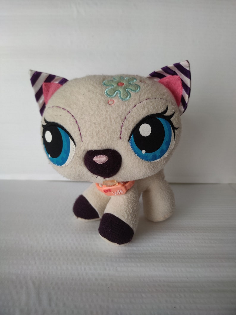 Littlest Pet Shop LPS VIP Siamese Cat Plush Toy Hasbro Flower - Etsy