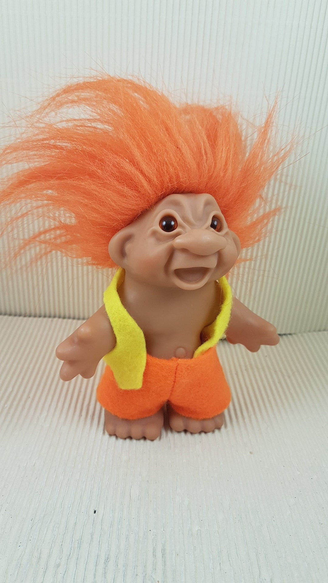 Vintage Thomas Dam Troll Doll,orange Hair,original Dressed,made in ...