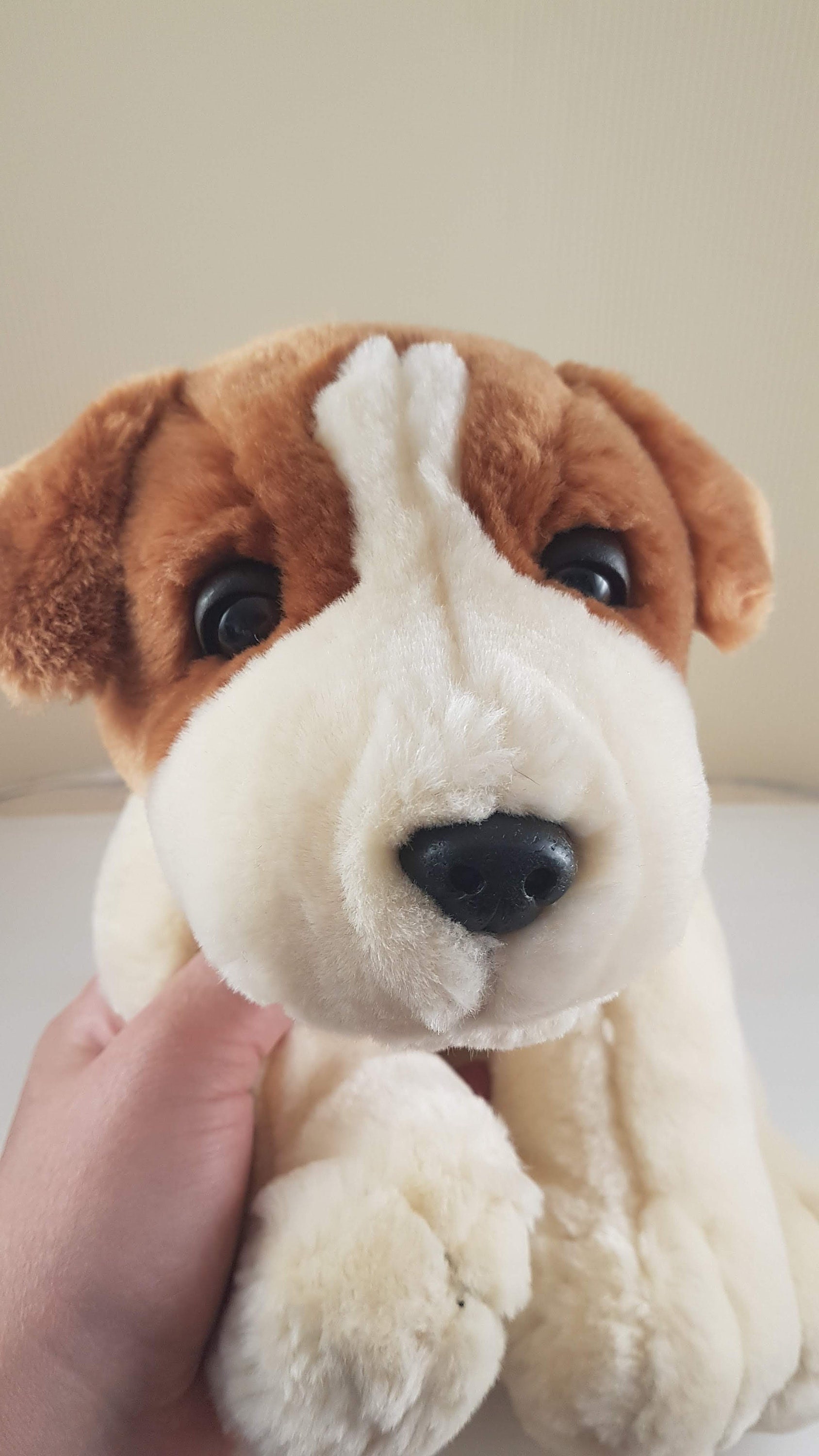 Vintage Cute Beige Brown Dog Puppie Plush Toy - Etsy