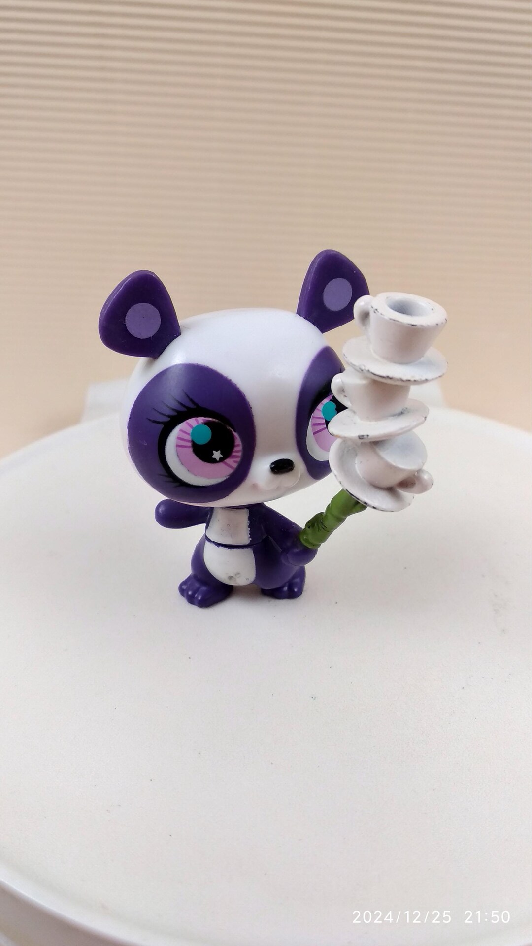 Littlest Pet Shop #2769 Penny Ling Panda LPS Purple White Pink Eyes ...