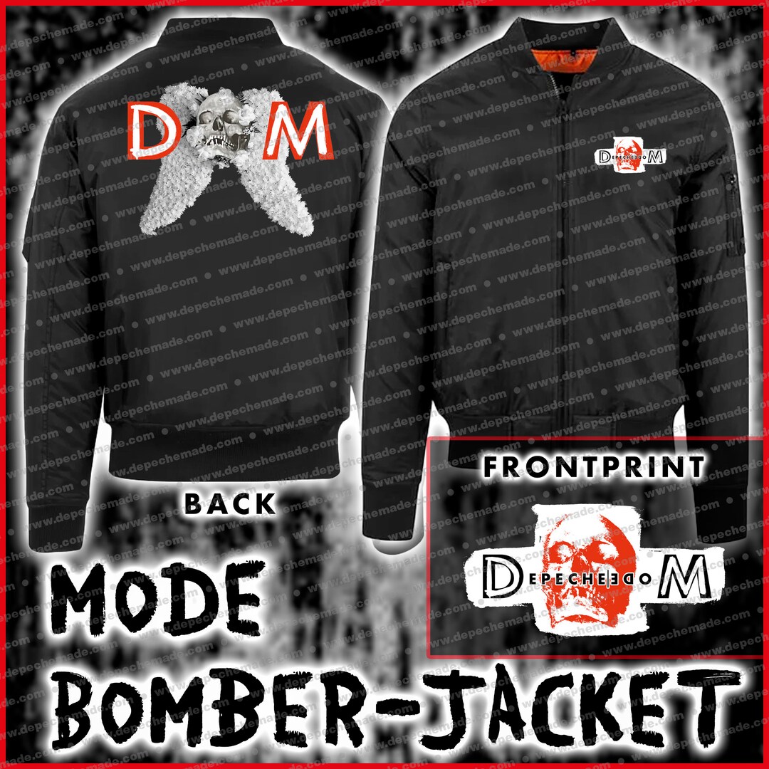Exclusive DEPECHE MODE - Skull Flowers - Bomber Jacket - Black - Front ...