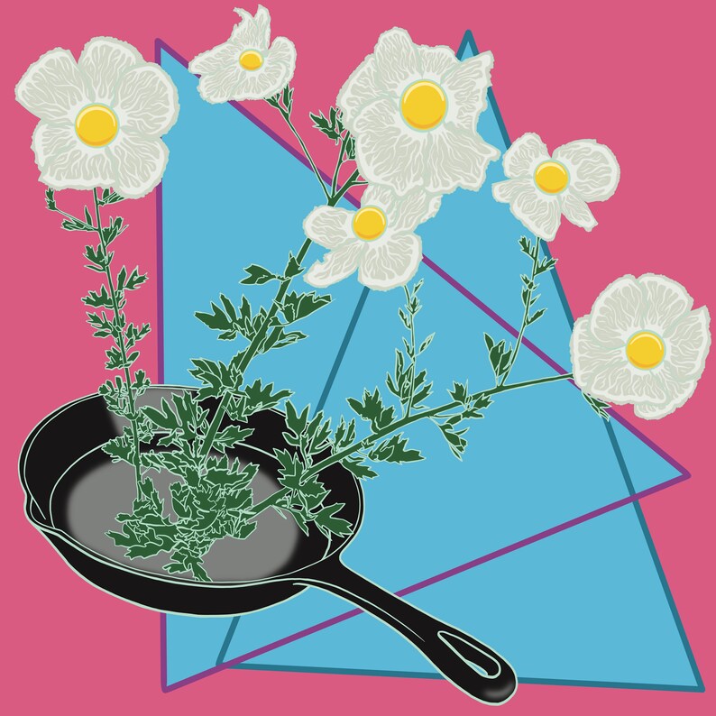 Huevos Mojave, Eggs, Plants, Flowers, Geometric, Original, Poster ...