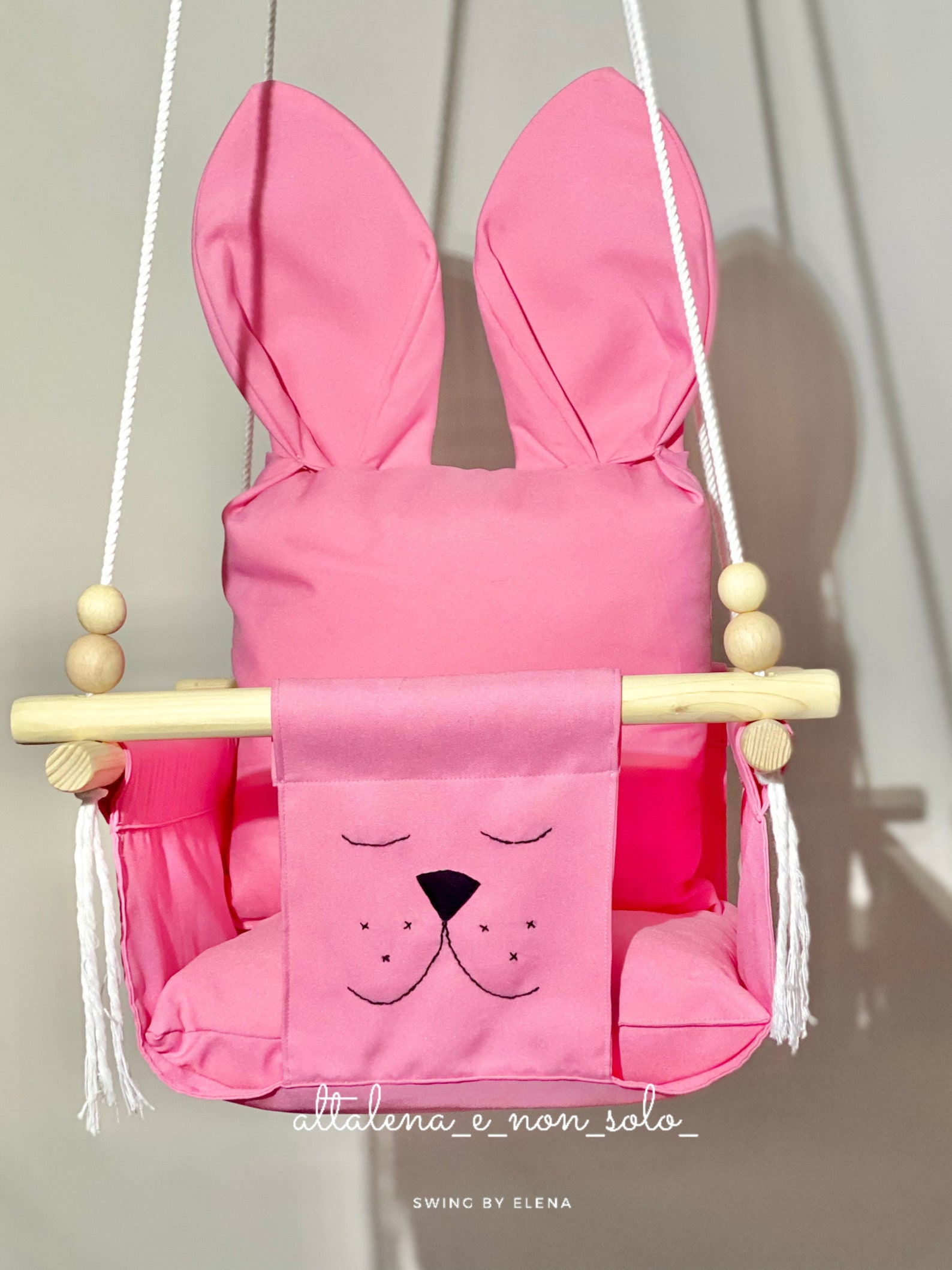 Indoor Bunny Swing for Kids Pink, Kids Chair, Baby Swing Chair, Nursery ...