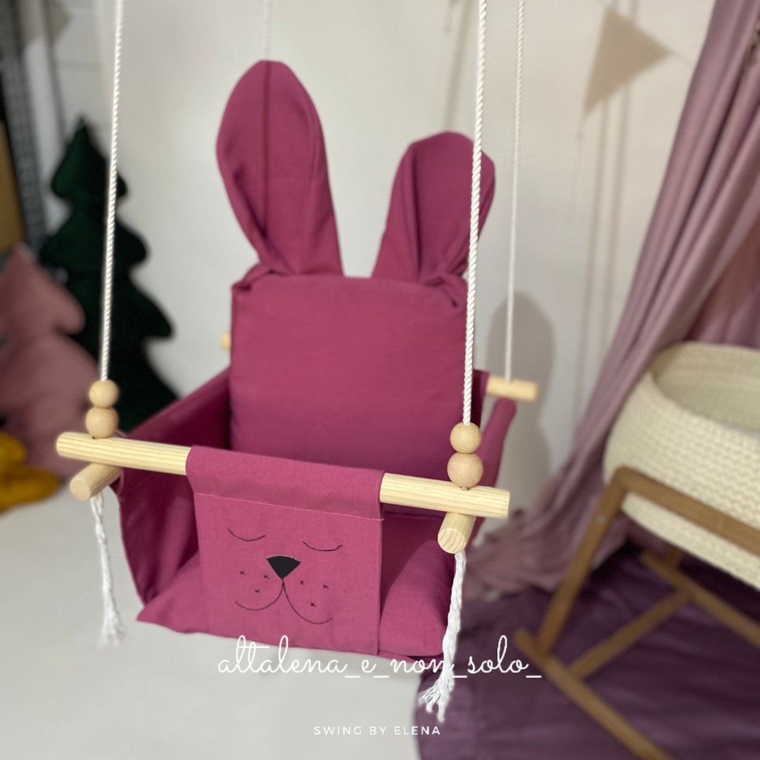 Indoor Bunny Swing for Kids Purple, Kids Chair, Baby Swing Chair ...