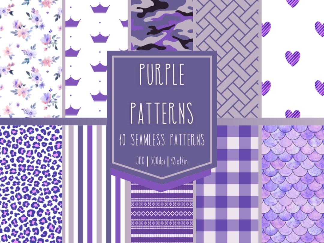 Purple Patterns, Digital Patterns, Seamless Purple Pattern, Print ...