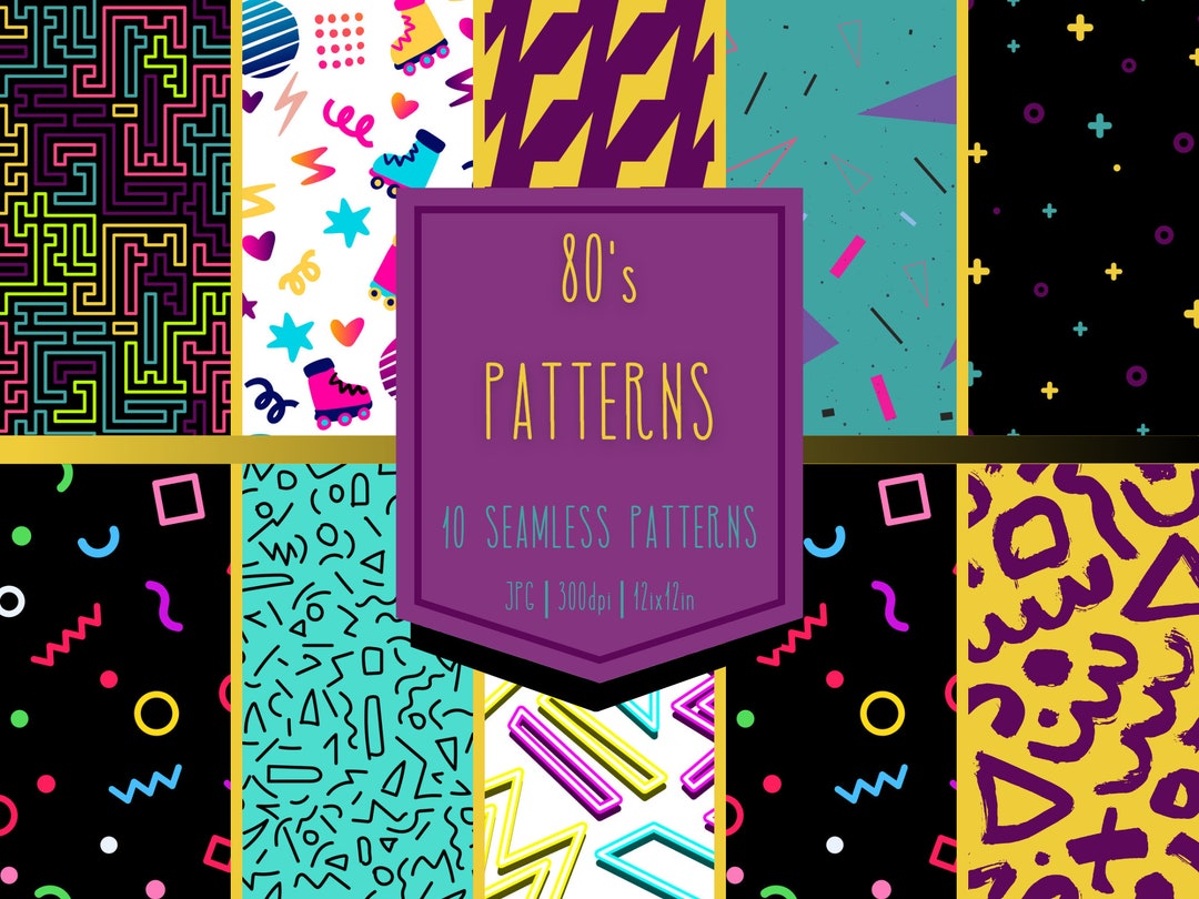80s Patterns, Digital Patterns, Seamless 80s Pattern, Print Pattern ...