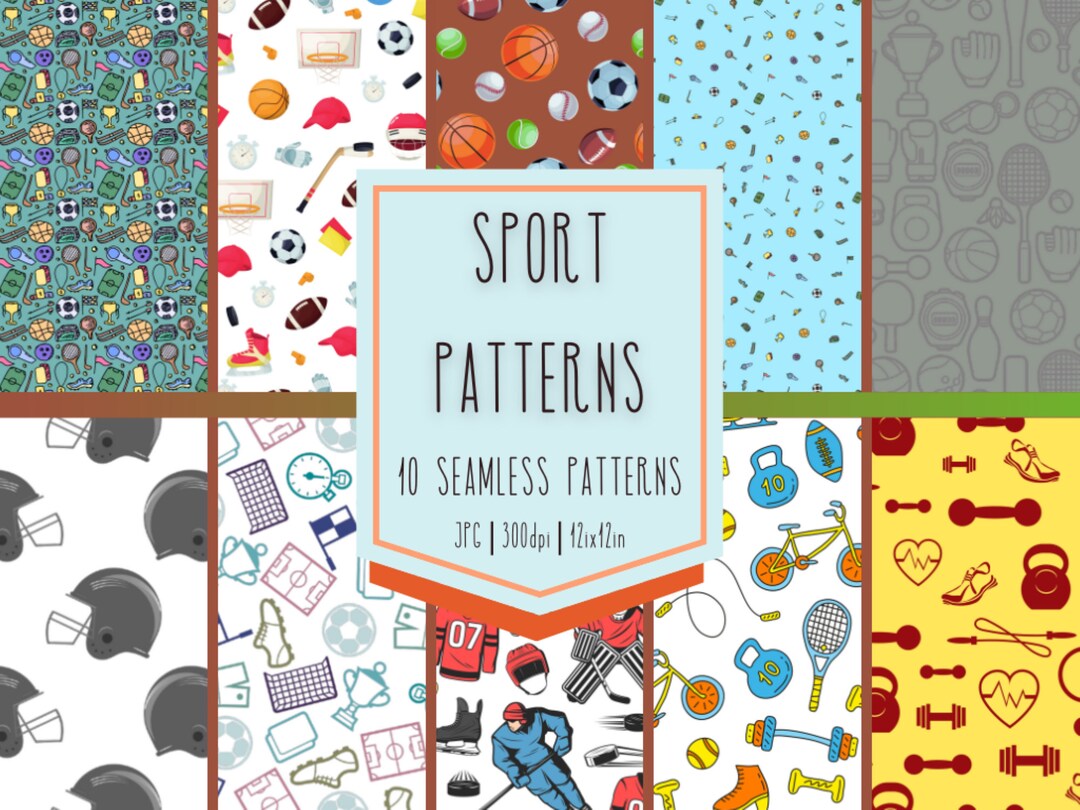 Sport Patterns, Digital Patterns, Seamless Sport Pattern, Print Pattern ...