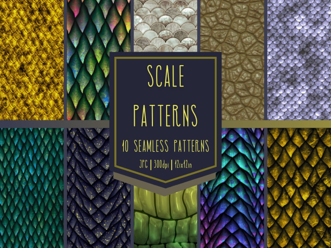 Scale Patterns, Digital Patterns, Seamless Scale Pattern, Print Pattern ...