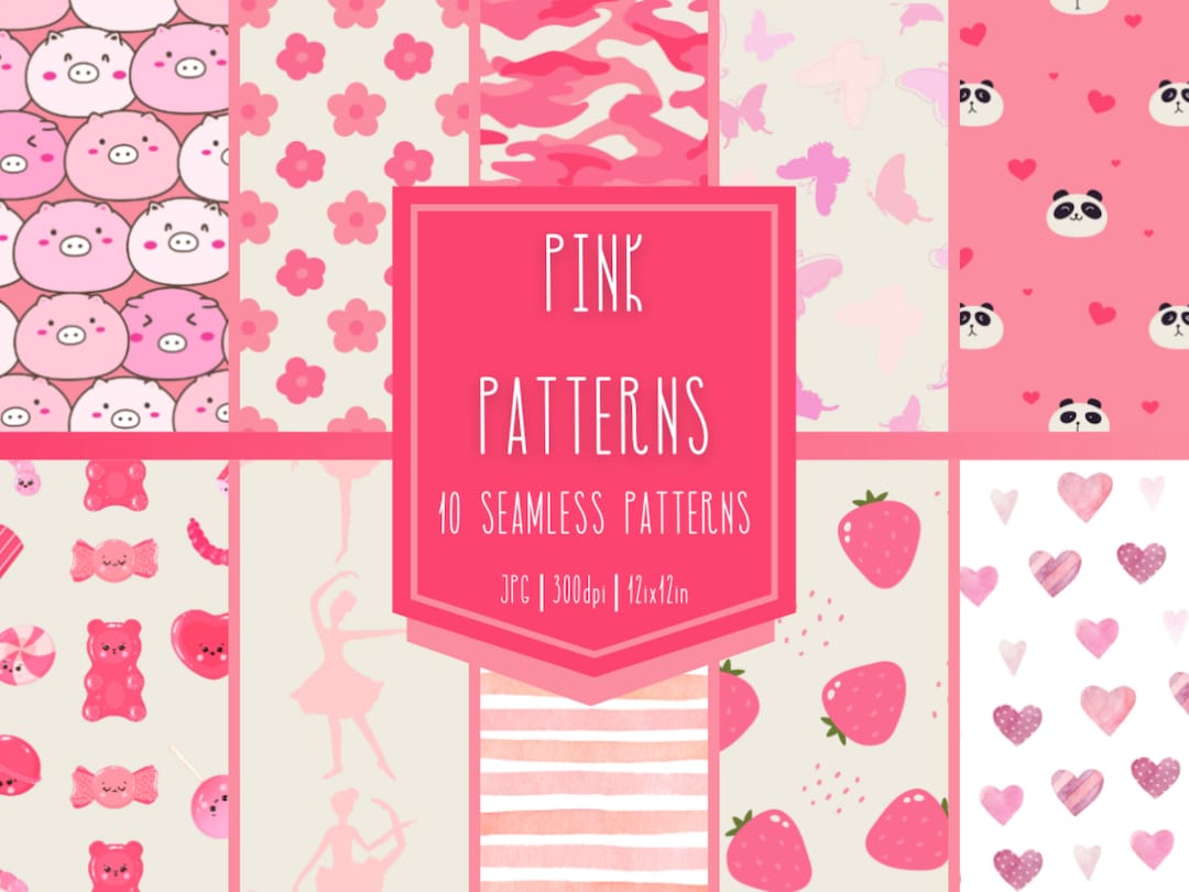 Pink Patterns, Digital Patterns, Seamless Pink Pattern, Print Pattern ...