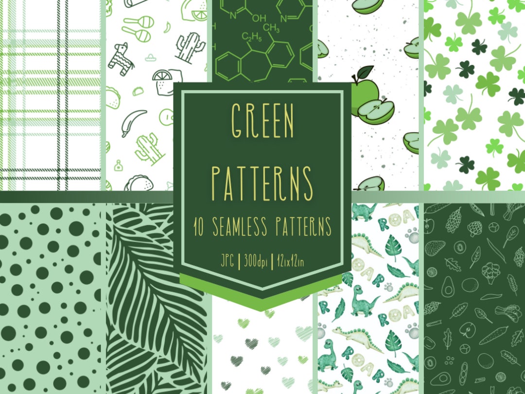 Green Patterns, Digital Patterns, Seamless Green Pattern, Print Pattern ...