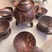 Coconut Shell Tea Cup Set, Handmade Tea Cups, Teacups Teapot, Eco ...