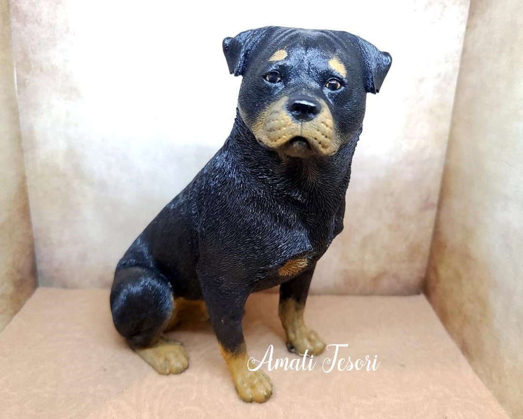 Custom Resin Rottweiler Figurine - Etsy