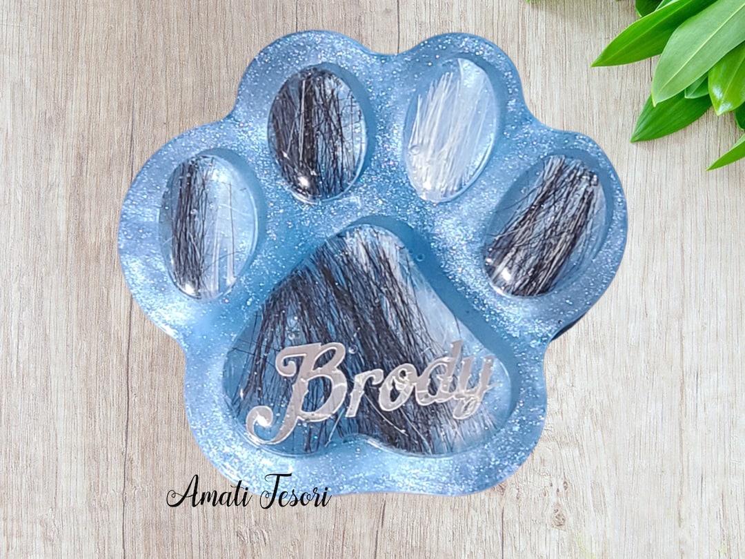 Paw Print Keepsake, Memorial Stone, Pet Ashes - Etsy