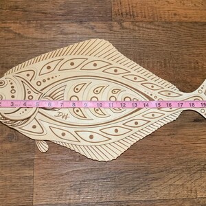Halibut Wood Engraved Wall Art - Etsy