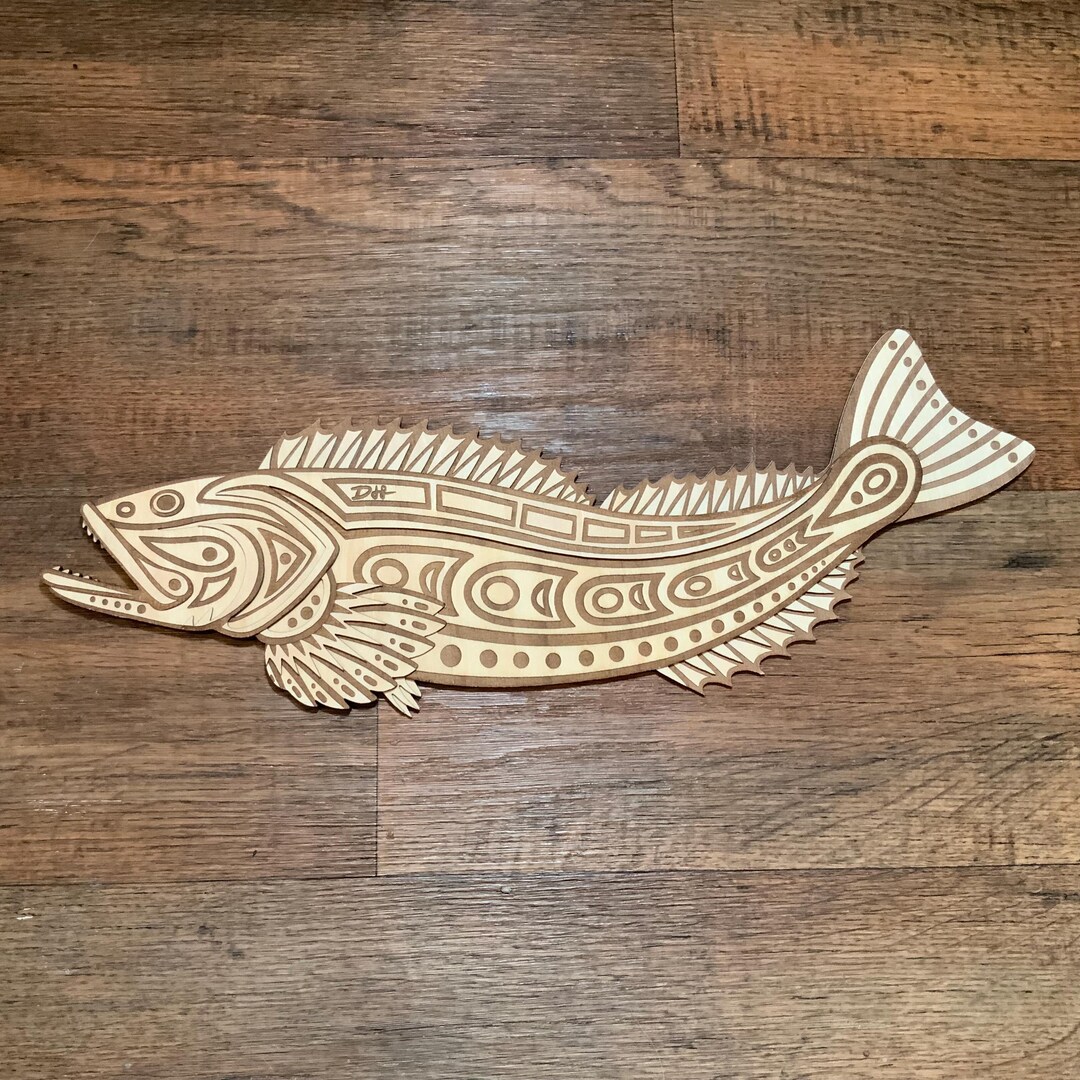 Lingcod Wood Engraved Wall Art - Etsy