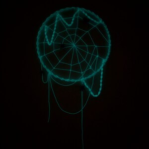 Glow in the Dark Spider Web Spooky Decor / Unique Wall Decor for ...