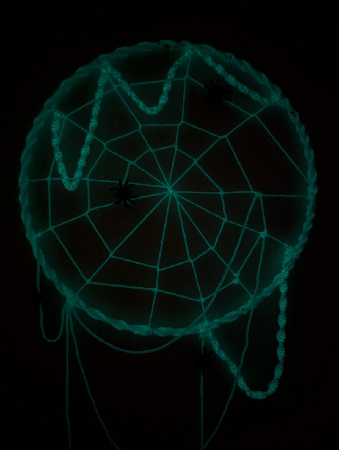 Glow in the Dark Spider Web Spooky Decor / Unique Wall Decor for ...