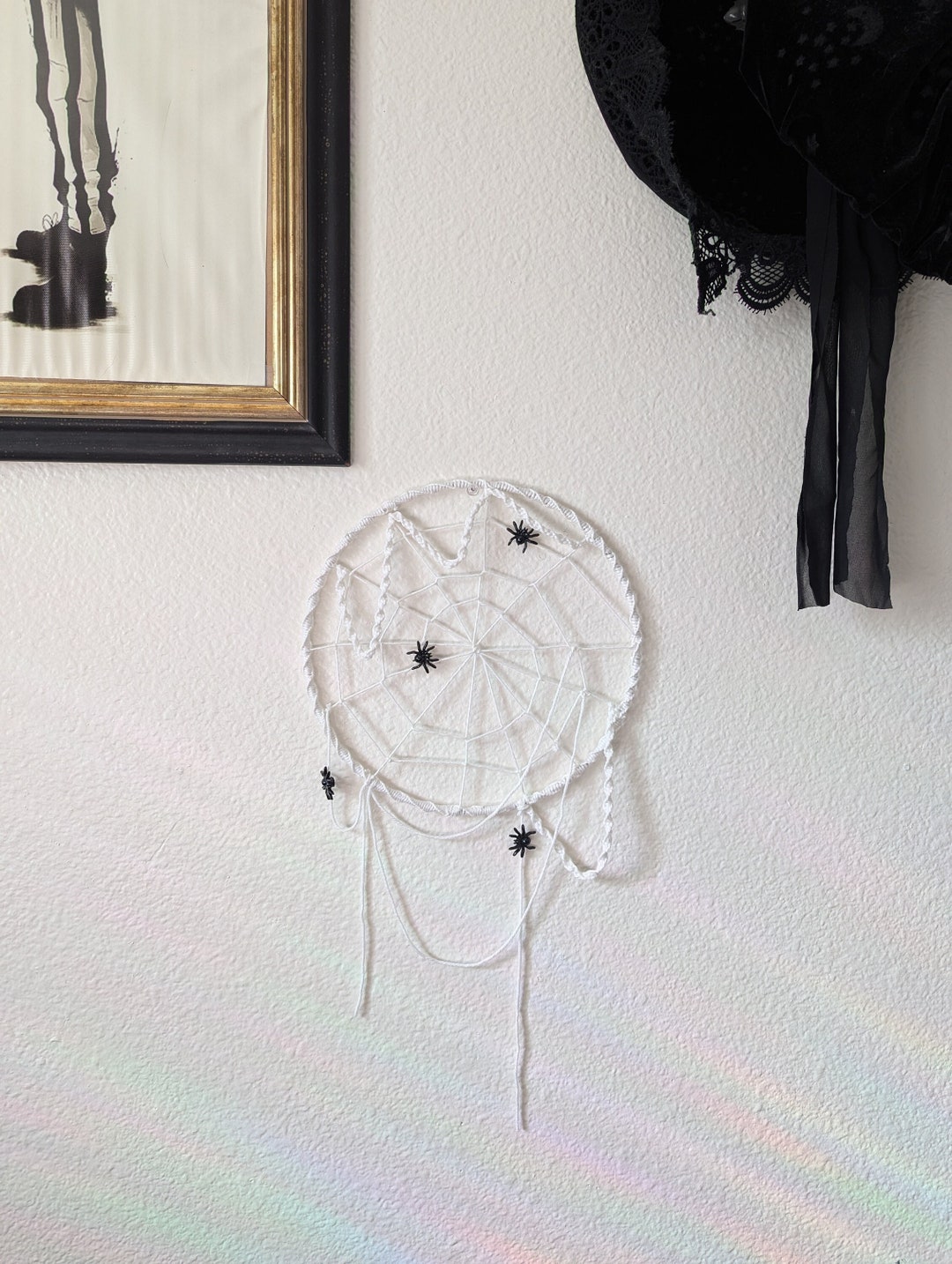 Glow in the Dark Spider Web Spooky Decor / Unique Wall Decor for ...