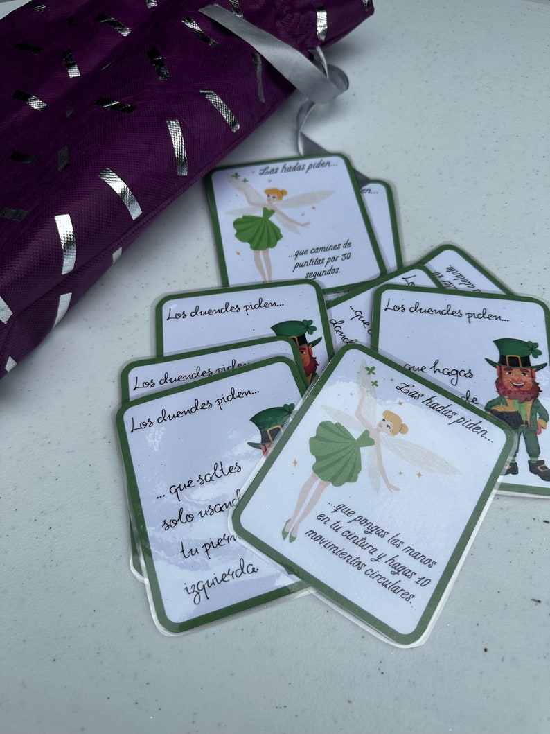Tarjetas De Movimiento Hadas Y Duendes / Movement Cards Spanish - Etsy
