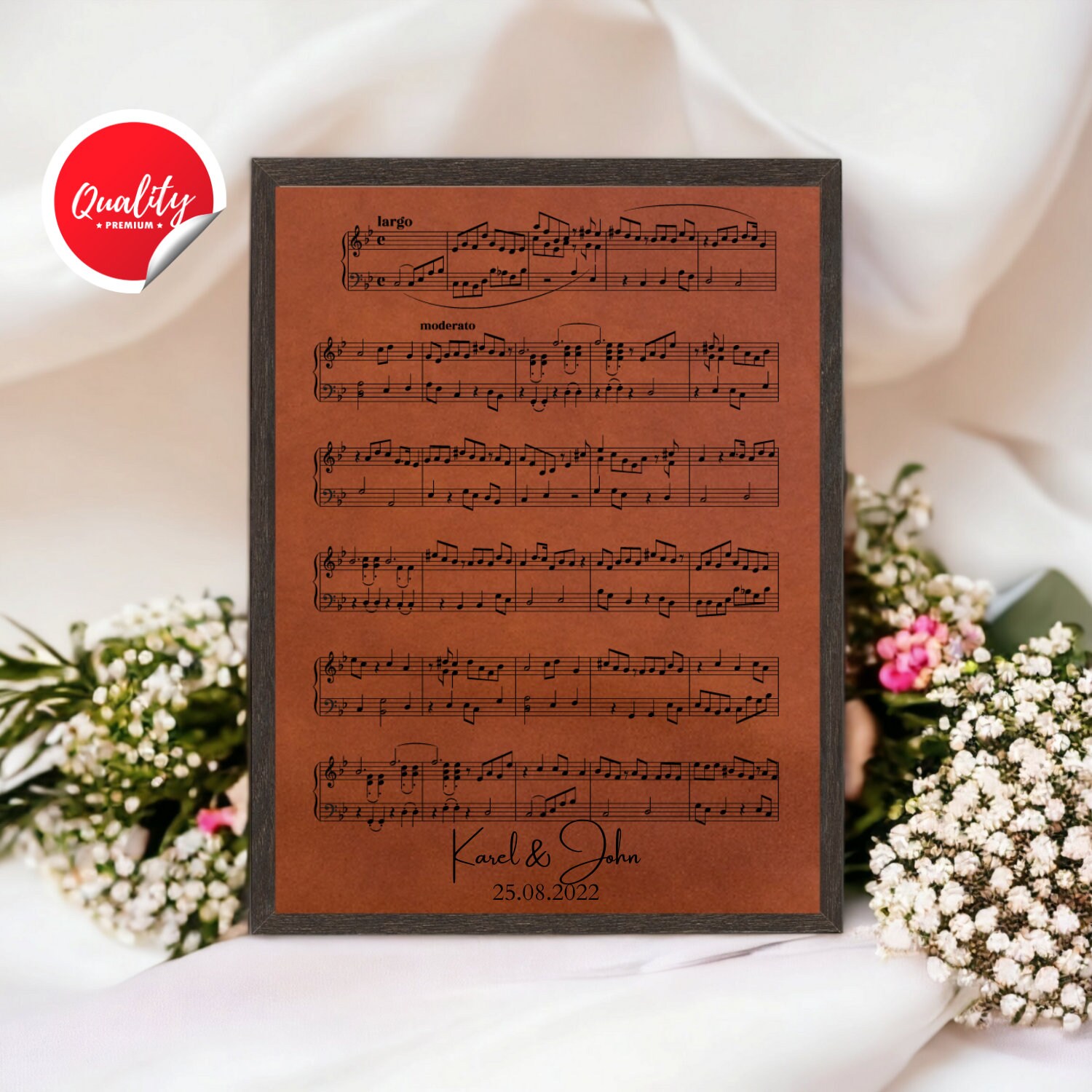 Leather Anniversary Gift Sheet Music: Love Etched in Leather Unique ...