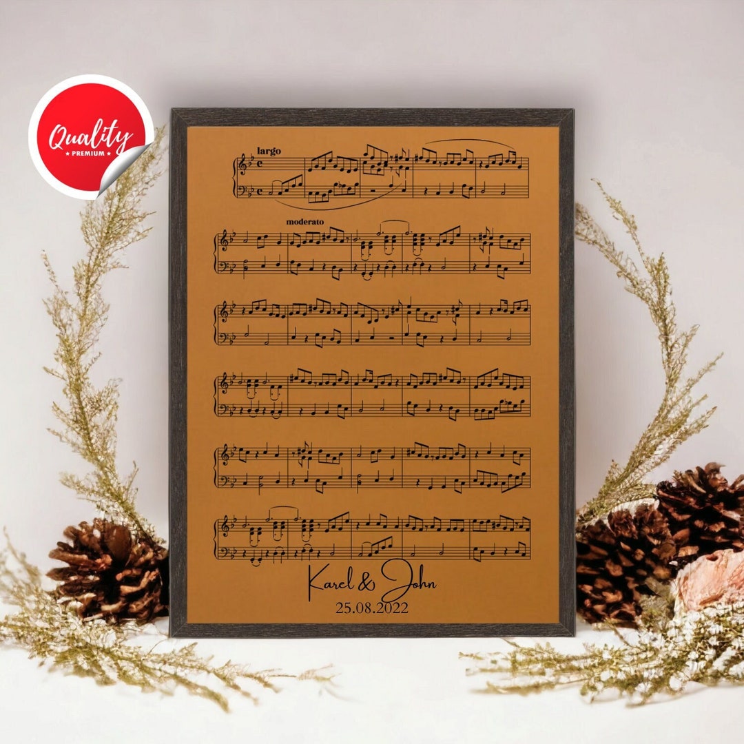 Leather Anniversary Gift Sheet Music: Love Etched in Leather Unique ...