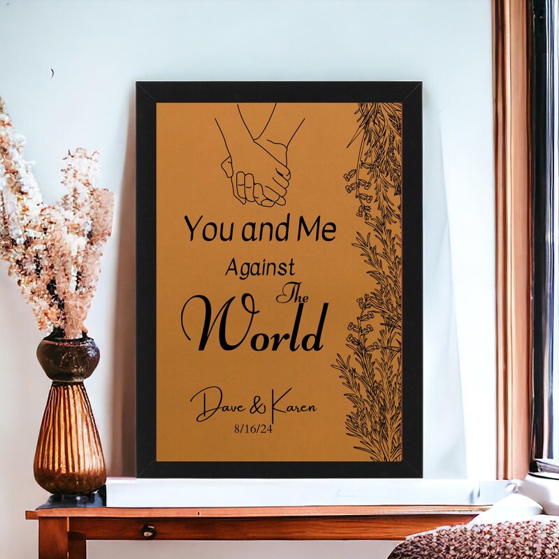 You and Me Against the World - Etsy