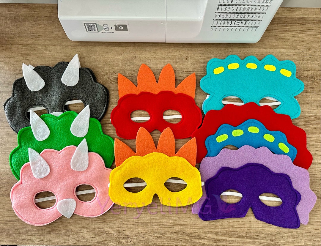 Felt Dinosaur Masks: Kids Costume, Party Favors - Etsy