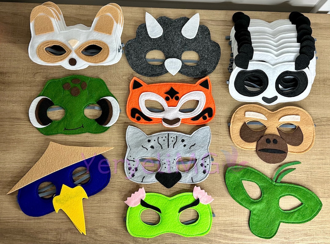 Máscara De Kung Fu Panda - Etsy