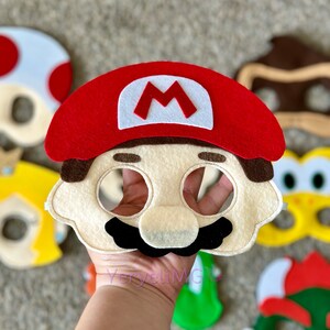 Felt Mario Bros Masks: Kids Party Favors - Etsy