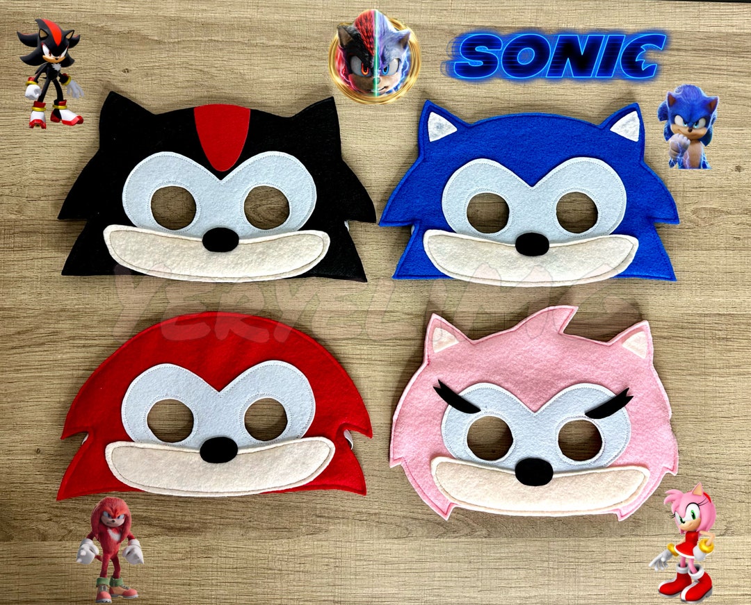 Felt Sonic Character Mask - Kids Costume - Etsy