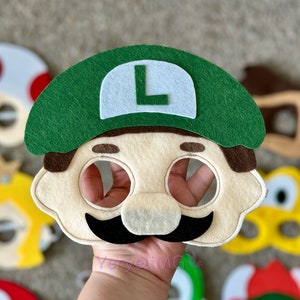 Felt Mario Bros Masks: Kids Party Favors - Etsy
