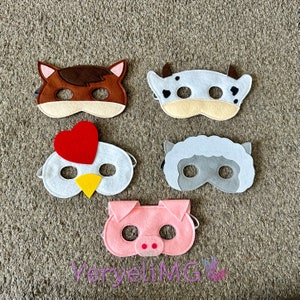 Máscaras De Animales De La Granja - Etsy