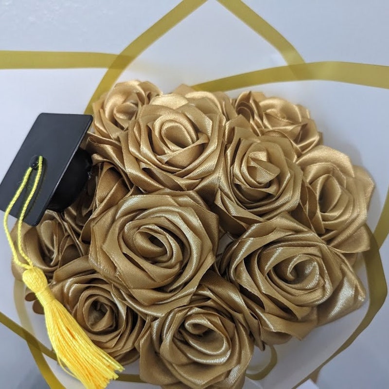 Ribbon Rose Bouquet - Etsy