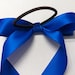 Royal Blue Long Satin Hair Bow - Etsy