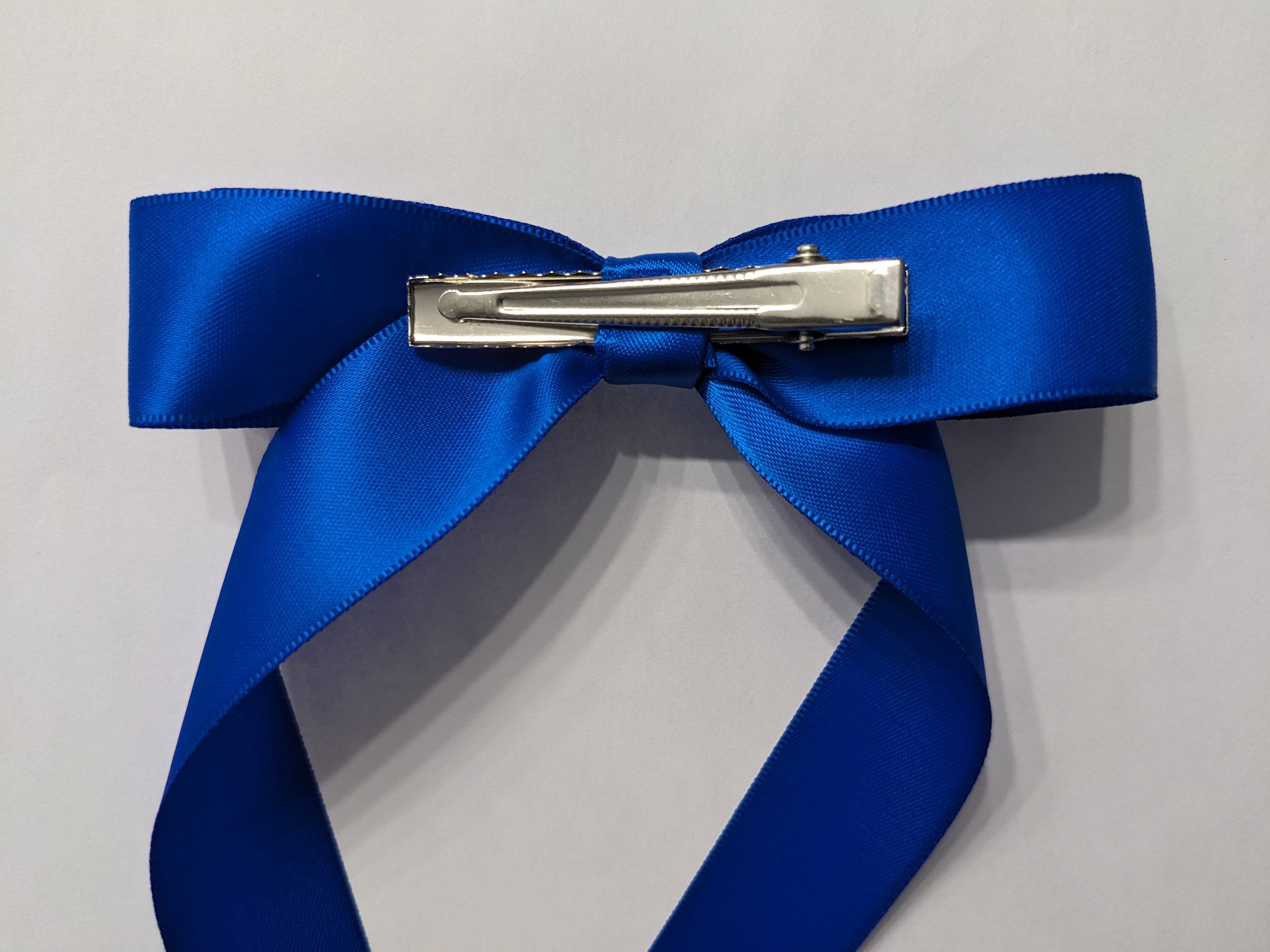 Royal Blue Long Satin Hair Bow - Etsy