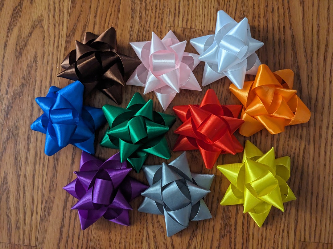 10 Pack of Ribbon Gift Bows - Etsy